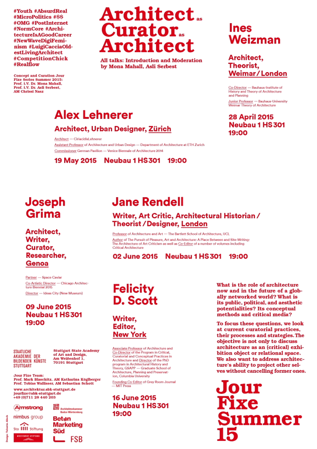 Jour Fixe-Vortrag: „Architect as curator as architect“ – Ines Weizman ...